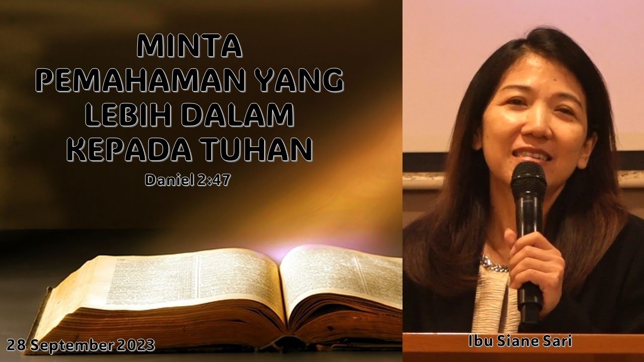 Minta Pemahaman yang Lebih dalam Kepada Tuhan (Ibu Siane Sari) | RDMB Church of Prayer (GBI Pasteur)