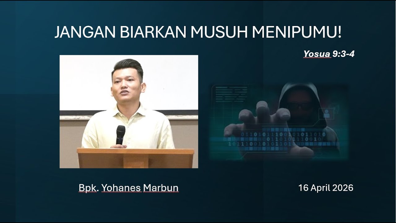 Jangan Biarkan Musuh Menipumu! (Bpk. Yohanes Marbun) | RDMB Church of Prayer (GBI Pasteur)